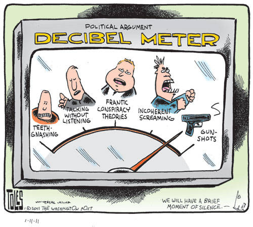 Cartoon-Political decibel meter – Jim Brown's Blog